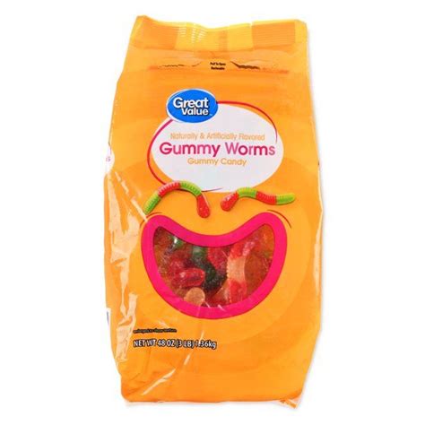 Great Value Gummy Worms Chewy Candy 48 Oz