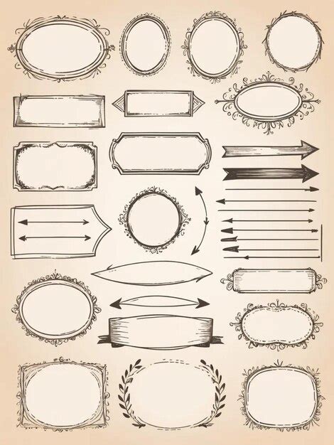 A Collection Of Labels Including Arrows Arrows And Arrows Premium Ai