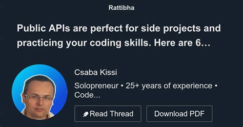 Public Apis Are Perfect For Side Projects And Practicing Your Coding Skills Here Are 6 Github