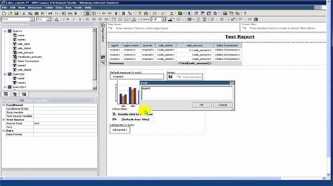 Cognos Creating Drilldown Reports Charts Youtube