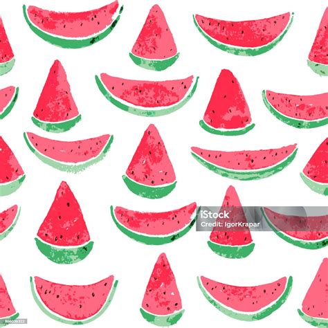 물 멜론 손 그리기 브러쉬 그런 지 질감 원활한 패턴 간단한 배경 수박에 대한 스톡 벡터 아트 및 기타 이미지 수박 연속무늬 0명 Istock