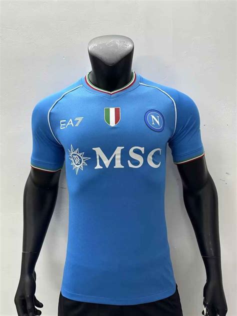 Camisa Napoli EA7 Home 2023 2024 Azul Jogador