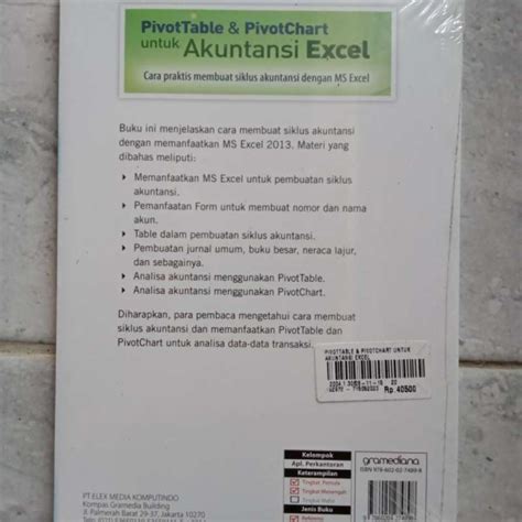 Jual PivotTable PivotChart Untuk Akuntansi Excel Jubilee Enterprise