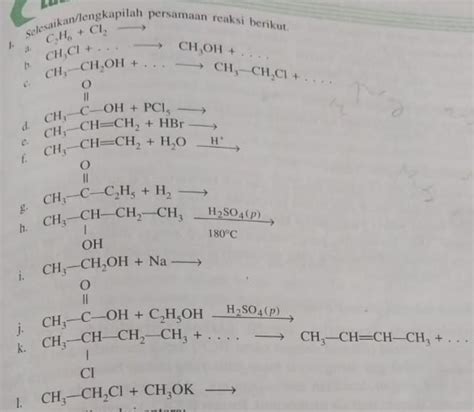 Selesaikan/lengkapilah persamaan reaksi | StudyX