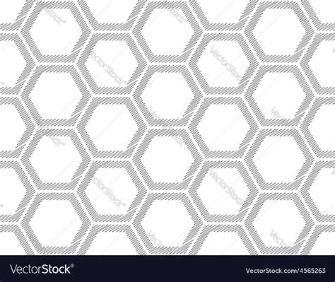 Design Seamless Monochrome Hexagon Pattern Vector Image