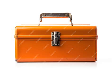 Bright Orange Toolbox Ready For Adventure In A Creative Workshop Space