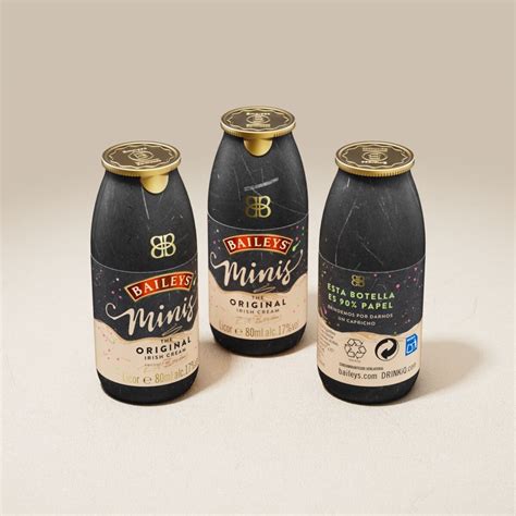 Diageo Testa Delle Mini Bottiglie Di Baileys In Packaging Sostenibile