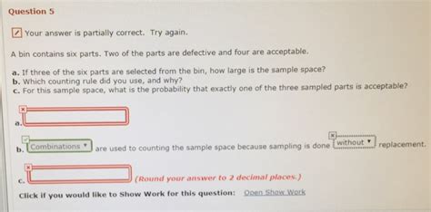 Solved Question 5 Your Answer Is Partially Correct Try