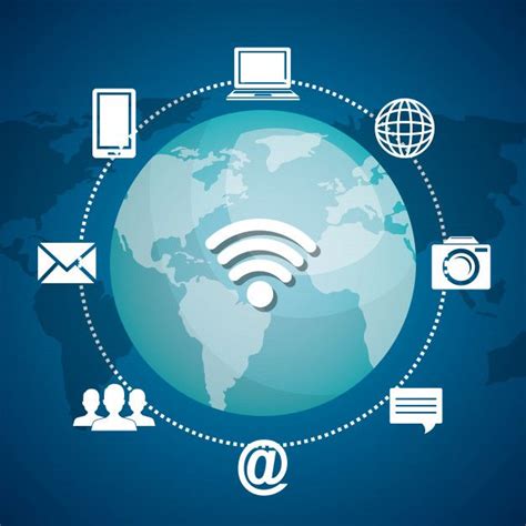Internet Communication Vector Free Download Imagens Do Meio