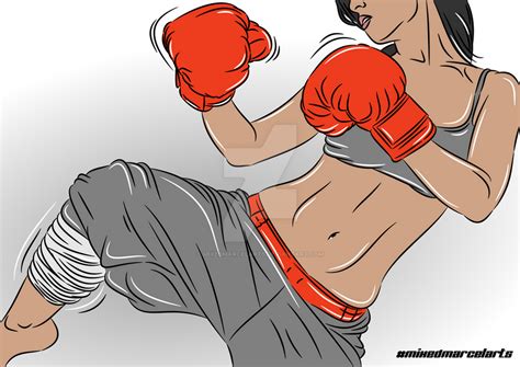 Fighting Woman X By Mixedmarcelarts On Deviantart