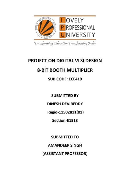 Project On Digital Vlsi Design Pdf