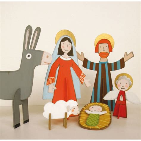 Crèche en carton à monter et décorer Décorez moi