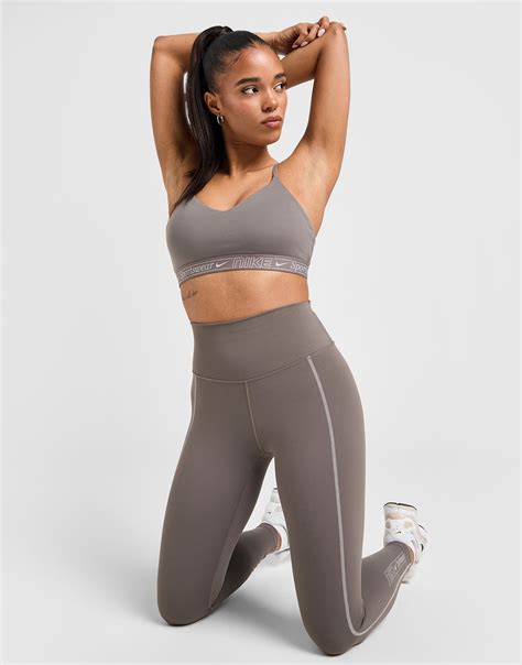 Brown Nike Training Graphic Swoosh Sports Bra Jd Sports Nz
