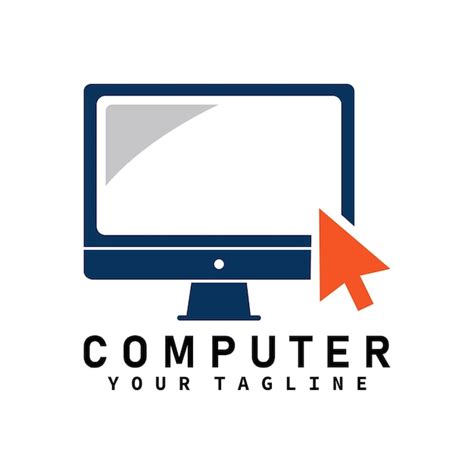 Símbolo de vector de plantilla de logotipo de pc de logotipo de