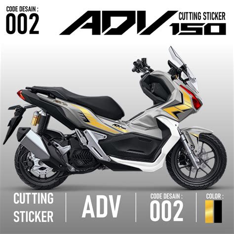 Jual ADV Striping Cutting ADV 150 Aksesoris Motor Sticker Honda ADV Putih Schotlite Cutting
