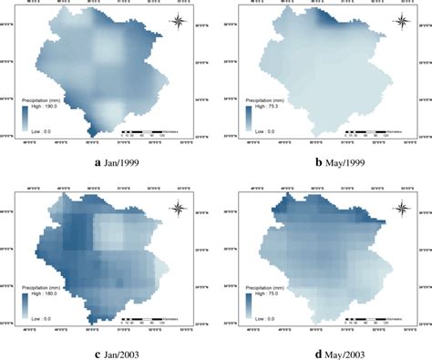 Spatial Distributions Of Trmm Precipitation In January And May Of The