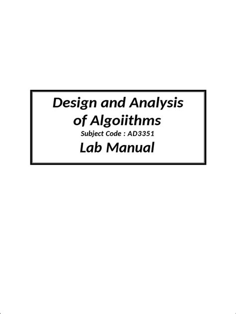 Ada Lab Programs Pdf Computational Problems Computer Programming
