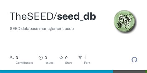 Github Theseedseeddb Seed Database Management Code