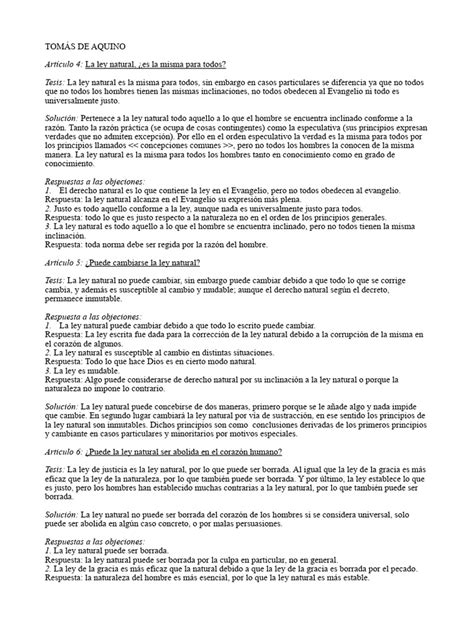 Artículos Tomás De Aquino Pdf La Ley Natural Tomás De Aquino