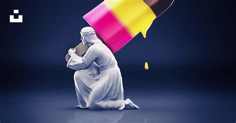 무지개 색 물체를 들고 있는 사람의 동상 사진 Unsplash의 무료 3d 이미지