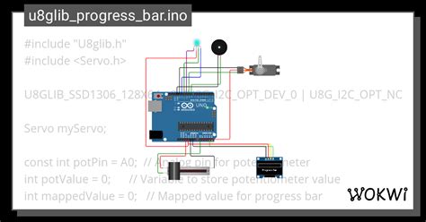 U8glib Progress Bar Ino Copy Wokwi ESP32 STM32 Arduino Simulator