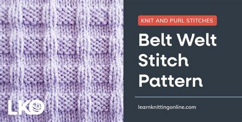 Belt Welt Stitch Pattern [free Knitted Stitch Pattern] Lko Zig Zag