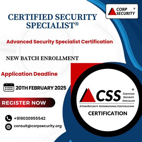 Securitymanagement Certifiedsecurityspecialist Csscertification
