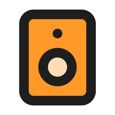 Speaker Flat Color Outline Icon 19858863 Png