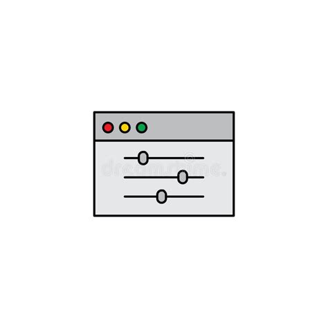 Control Panel Vector Icon Isolated On White Background Stock