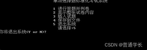 C语言课设选择题标准化考试系统（大作业）将单项选择题考试的题目库和标准答案制作成数据文件在考试人选择答题后显示 Csdn博客