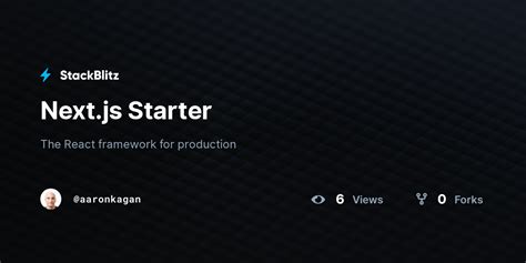 Nextjs Starter Stackblitz