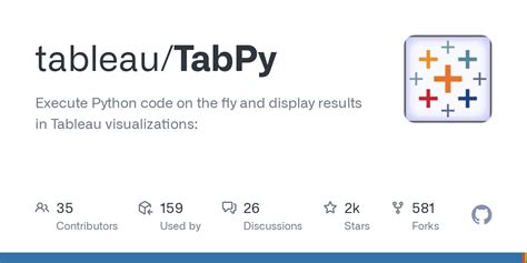github tableau tabpy execute python code on the fly and display