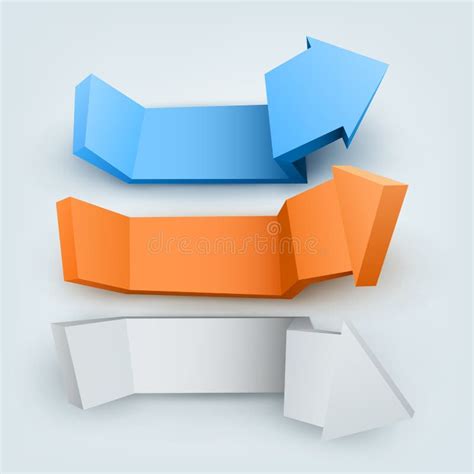 3d Arrows Stock Vector Illustration Of Brochure Gradient 38347478
