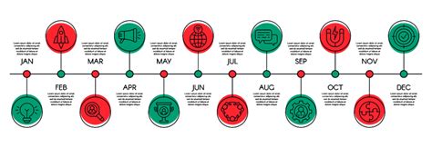 Sixmonth Project Timeline Graph Visualizing Progress And Deliverables Vector Vertical Design