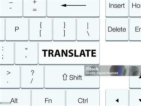 translate white keyboard button stock illustration download image now