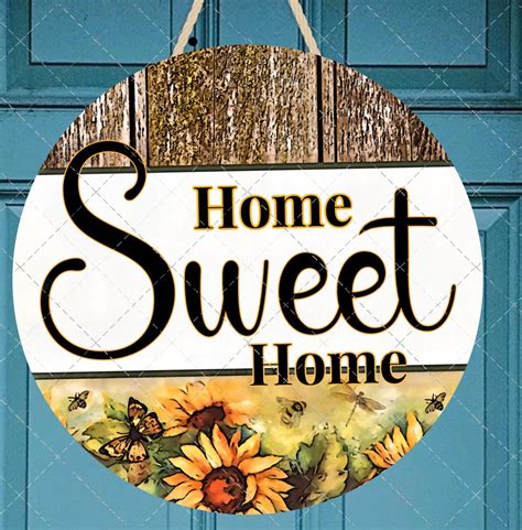 Fall Png Sublimation Door Hanger Sunflower Welcome Sign Sublimation