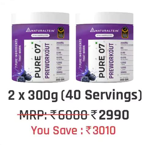 Buy Pre Workout Blueberry Flavour Naturaltein
