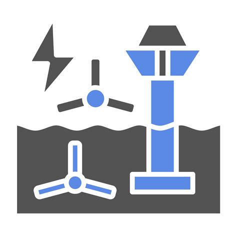 Tidal Power Vector Icon Style 22406011 Vector Art At Vecteezy
