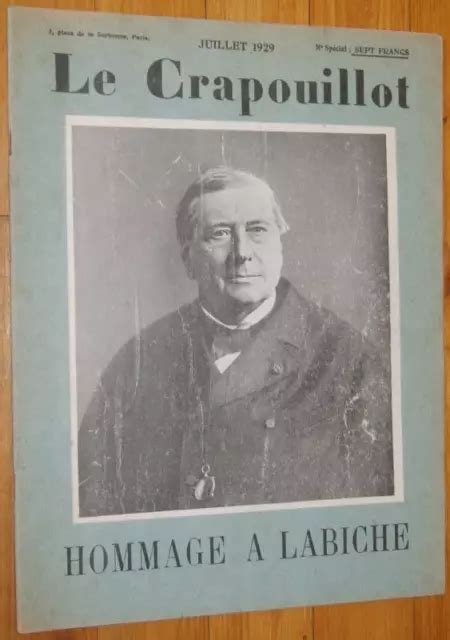 REVUE LE CRAPOUILLOT Juillet 1929 n spécial HOMMAGE A LABICHE EUR 20