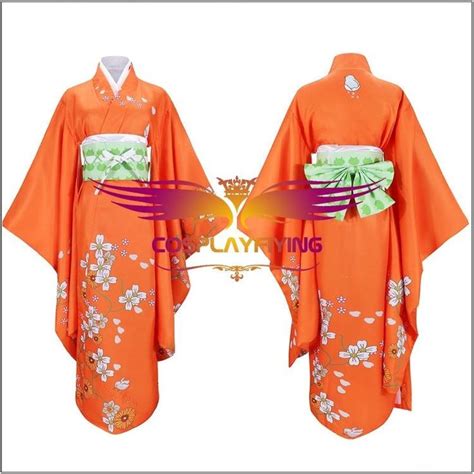 Super Danganronpa 2 Hiyoko Saionji Hiyoko Kimono Cosplay Costume Orange