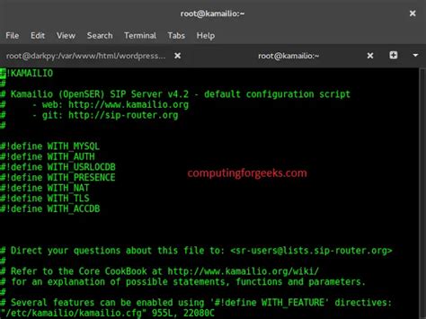 Install Kamailio Sip Server On Centos 8 Centos 7 Computingforgeeks