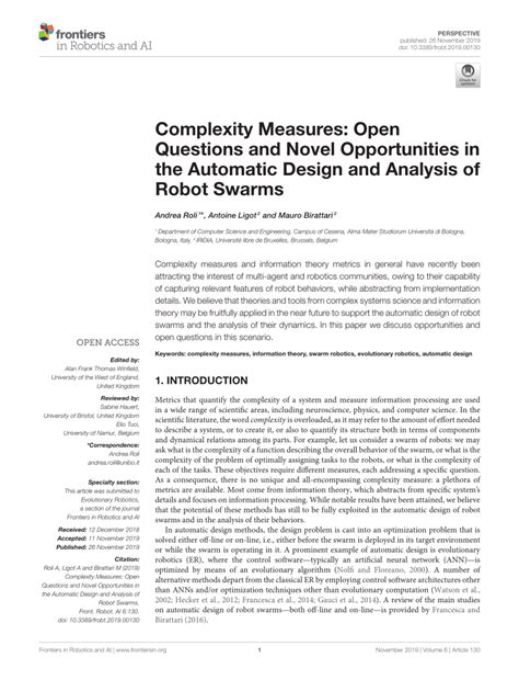 Pdf Complexity Measures Open Questions And Novel Opportunities In The Automatic Design And