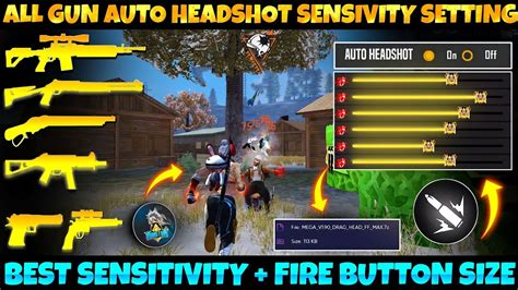 Free Fire All Gun Auto Headshot Sensivity Setting 0 Recoil Auto