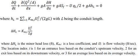 Pipe Entrance Loss And Exit Loss Coefficients In A Manhole For Modeling