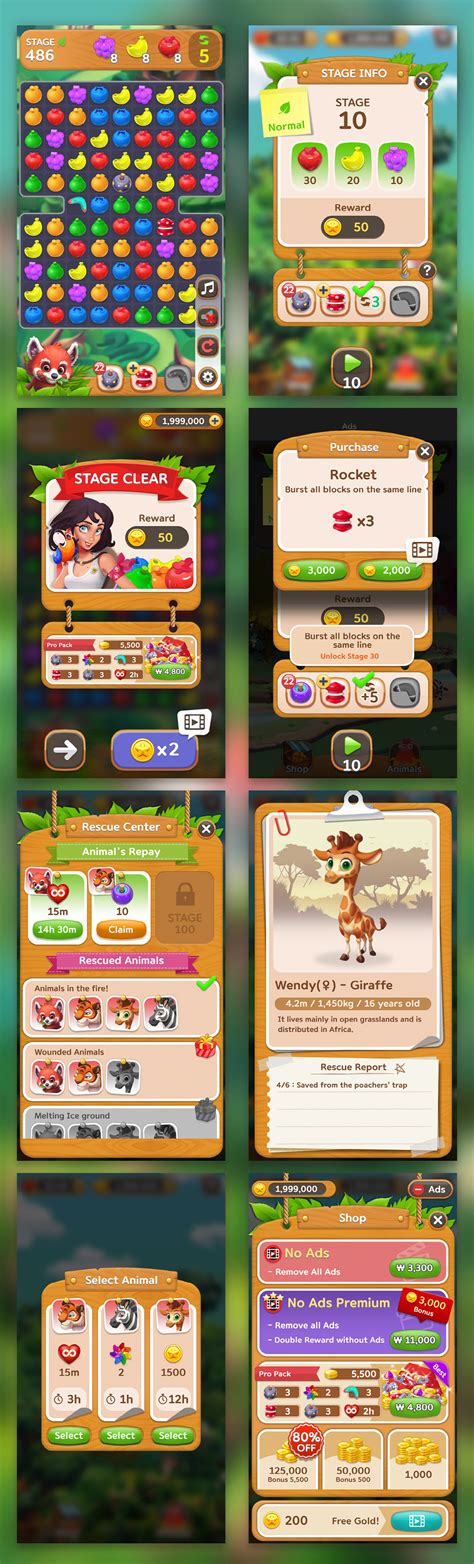 3 Match Game UI On Behance 3 Match Game UI On Behance