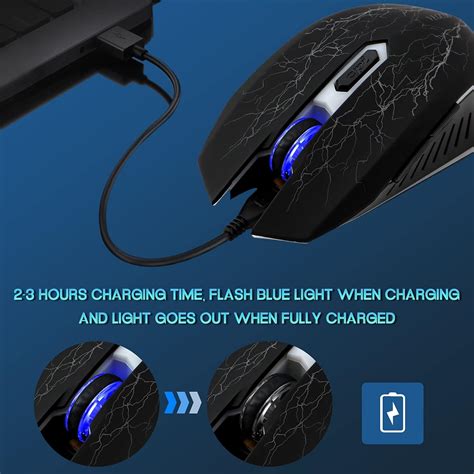 Vegcoo Wireless Gaming Mouse Silent Click Wireless Gaming Mouse