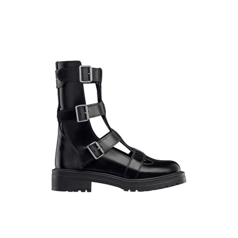 W 디올 디올앵거 앵클 부츠 카프스킨 블랙 Dior Kream