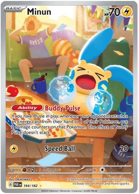 Minun Paradox Rift 194 Pokemon Card
