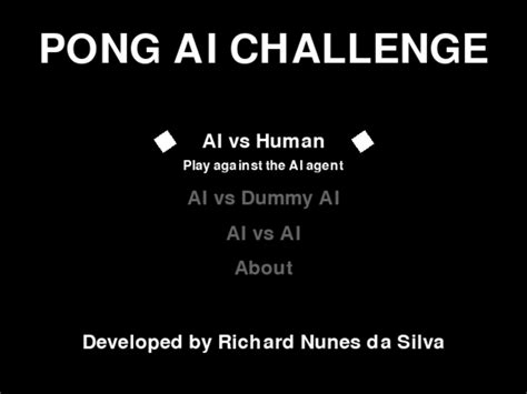 Pong Ai Challenge By Richard Silva
