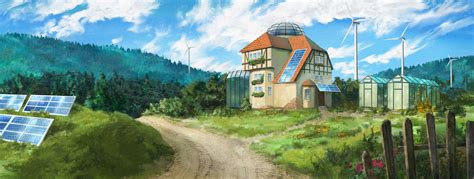 Artstation Solarpunk Environment